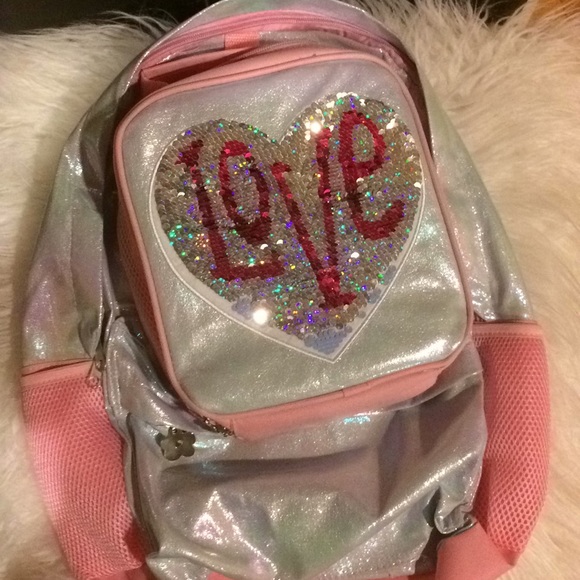 Limited Too | Accessories | Limited Too Pink Sequin Backpack Lunch Bag ...